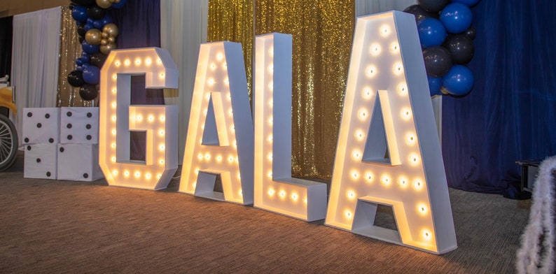 4ft Marquee Letters, Large Light up Alphabet, Large Light up Numbers ...