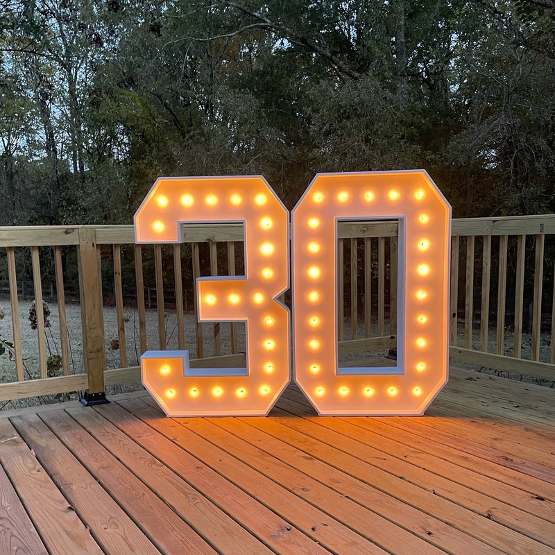 Light up Numbers - Etsy