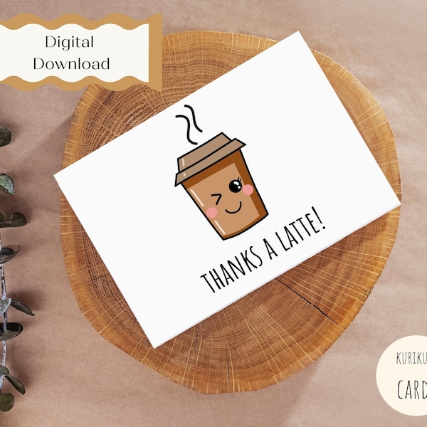 Thanks a Latte - Etsy