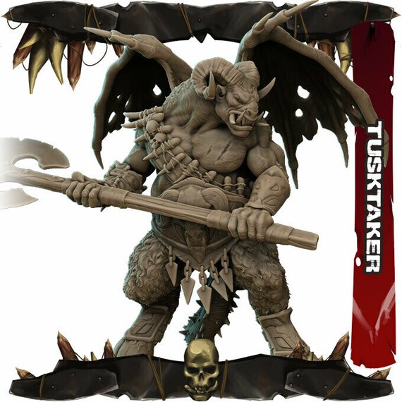 Orcus Tusktaker Devil Demon Orc God Orc Tusklands by - Etsy