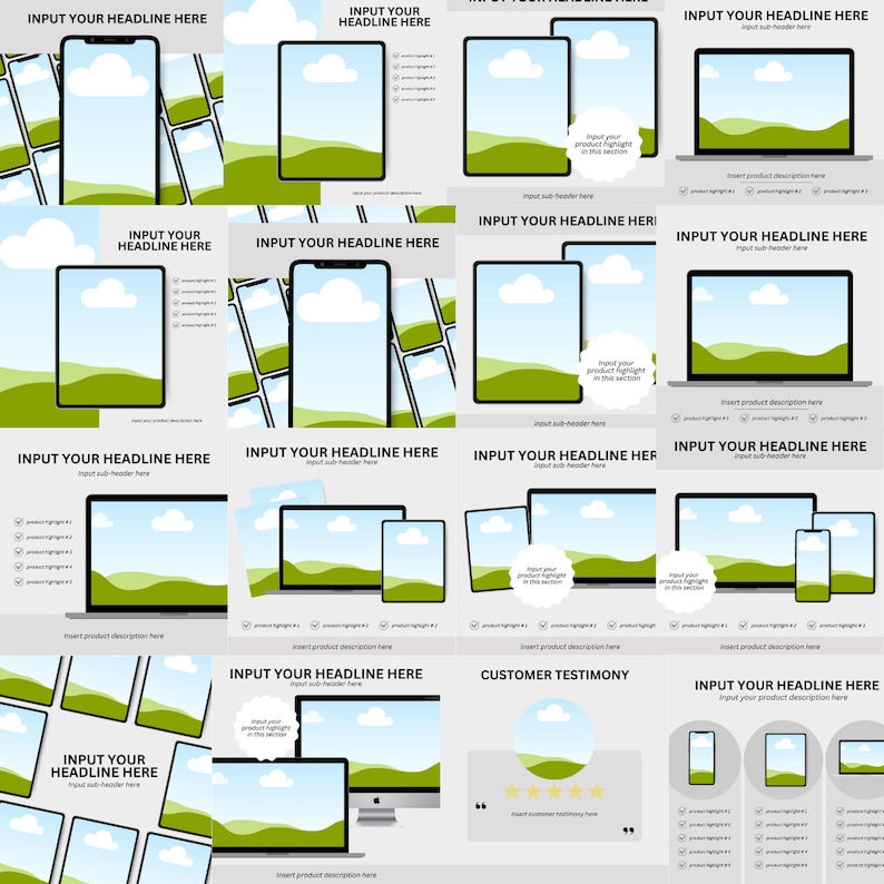 50 Mockup Templates Editable Canva Digital Planner Mockup Templates ...