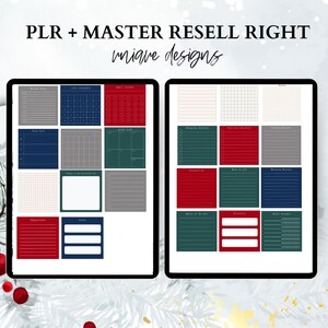 PLR Christmas Digital Sticker Commercial Use, Canva Editable MRR Pre ...
