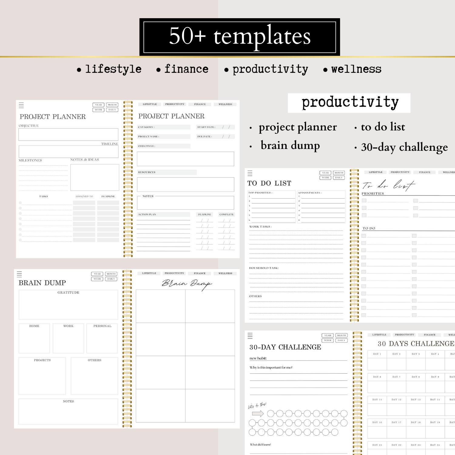 EDITABLE PLR Digital Planner, Resell Canva Digital Planner Template ...
