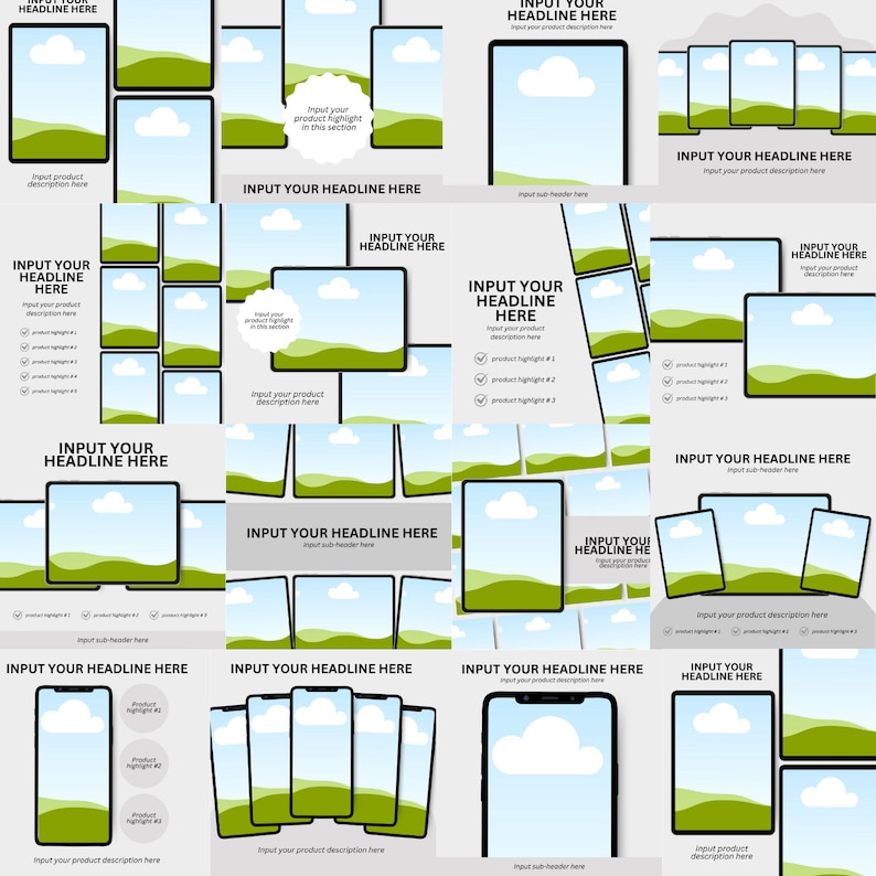 50 Mockup Templates Editable Canva Digital Planner Mockup Templates ...
