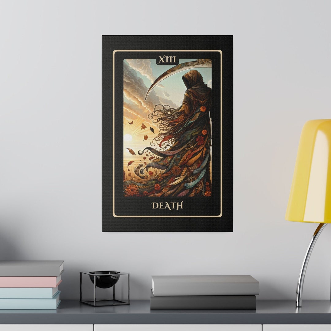 The Death Tarot Card Print, Dark Bohemian Wall Art - Etsy