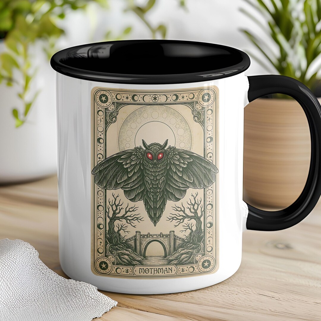 Mothman Tarot Mug, Cryptid Occult Coffee Cup - Etsy