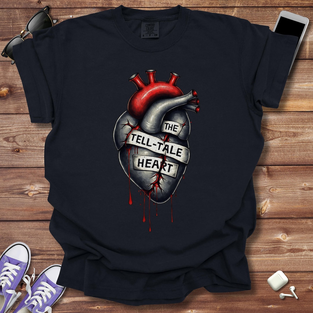 Tell-tale Heart Graphic T-shirt: Literary Horror, Book Lover Gift - Etsy