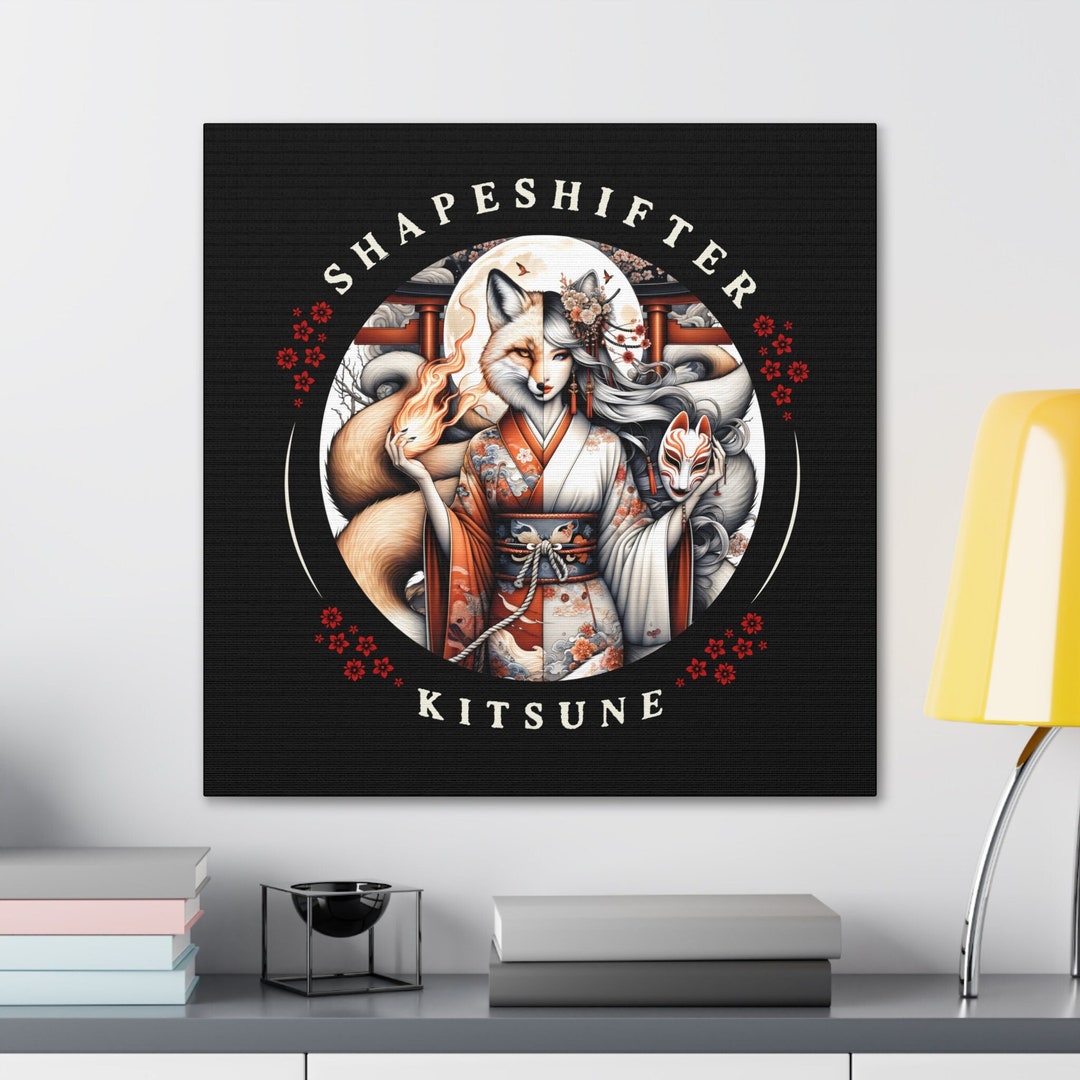 Elegance of the Kitsune: Japanese Fox Spirit in Traditional Attire ...