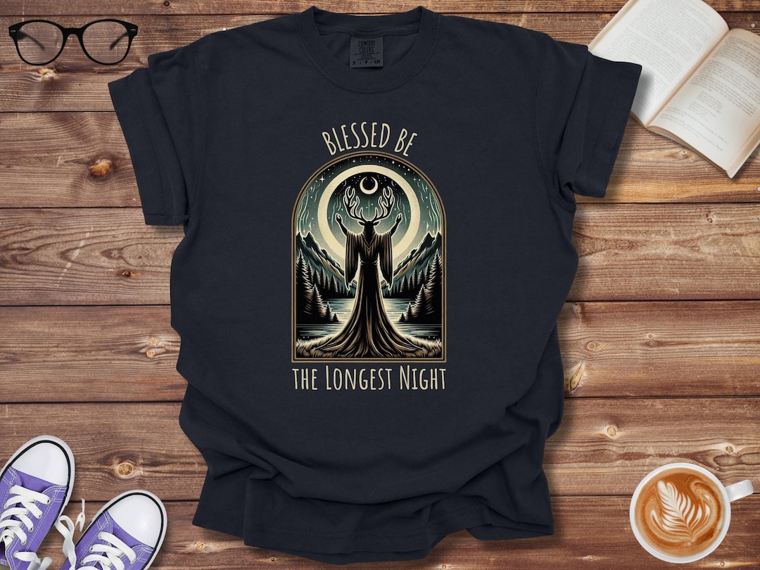 Winter Solstice Horned God T-shirt: Pagan Yule Design - Etsy