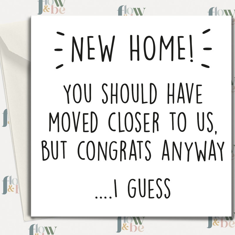 Funny New Home Card - Etsy