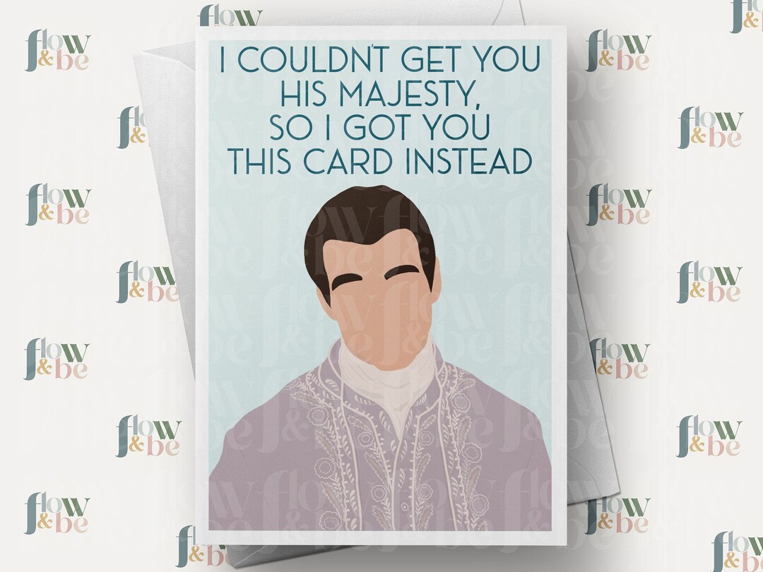 Corey Mylchreest Birthday Card Period Drama Birthday Card, King George ...