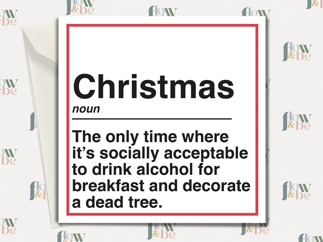 Christmas Definition Christmas Card Funny Christmas Card, UK Christmas ...