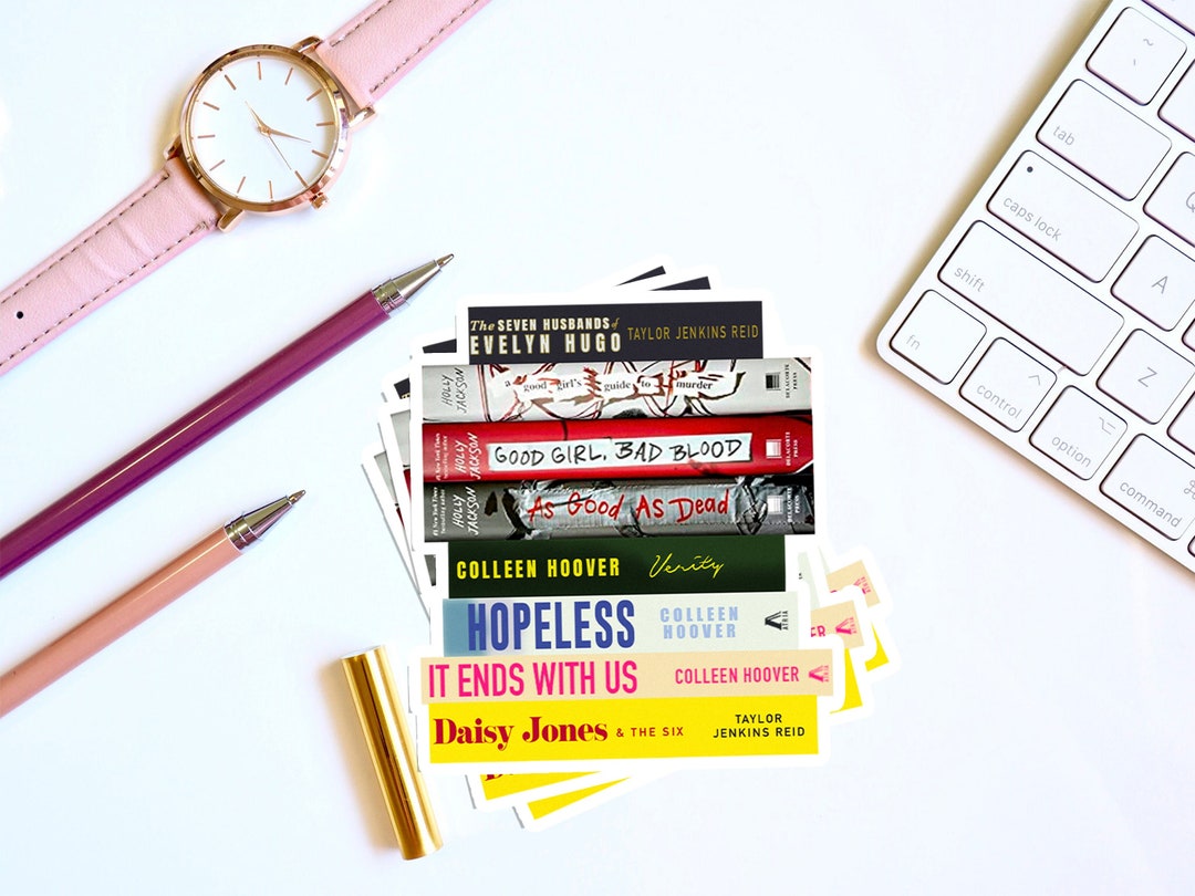 CUSTOMISABLE Book Stack Sticker Custom Sticker, Aesthetic Book Spine ...