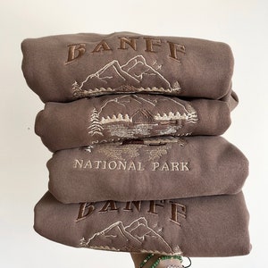 Embroidered Banff National Park Vintage Wash Crewneck | Adventure ...