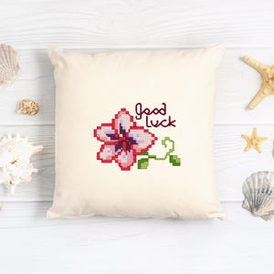 Good Luck Flower Cross Stitch Pattern PDF – Easy Beginner Design ...