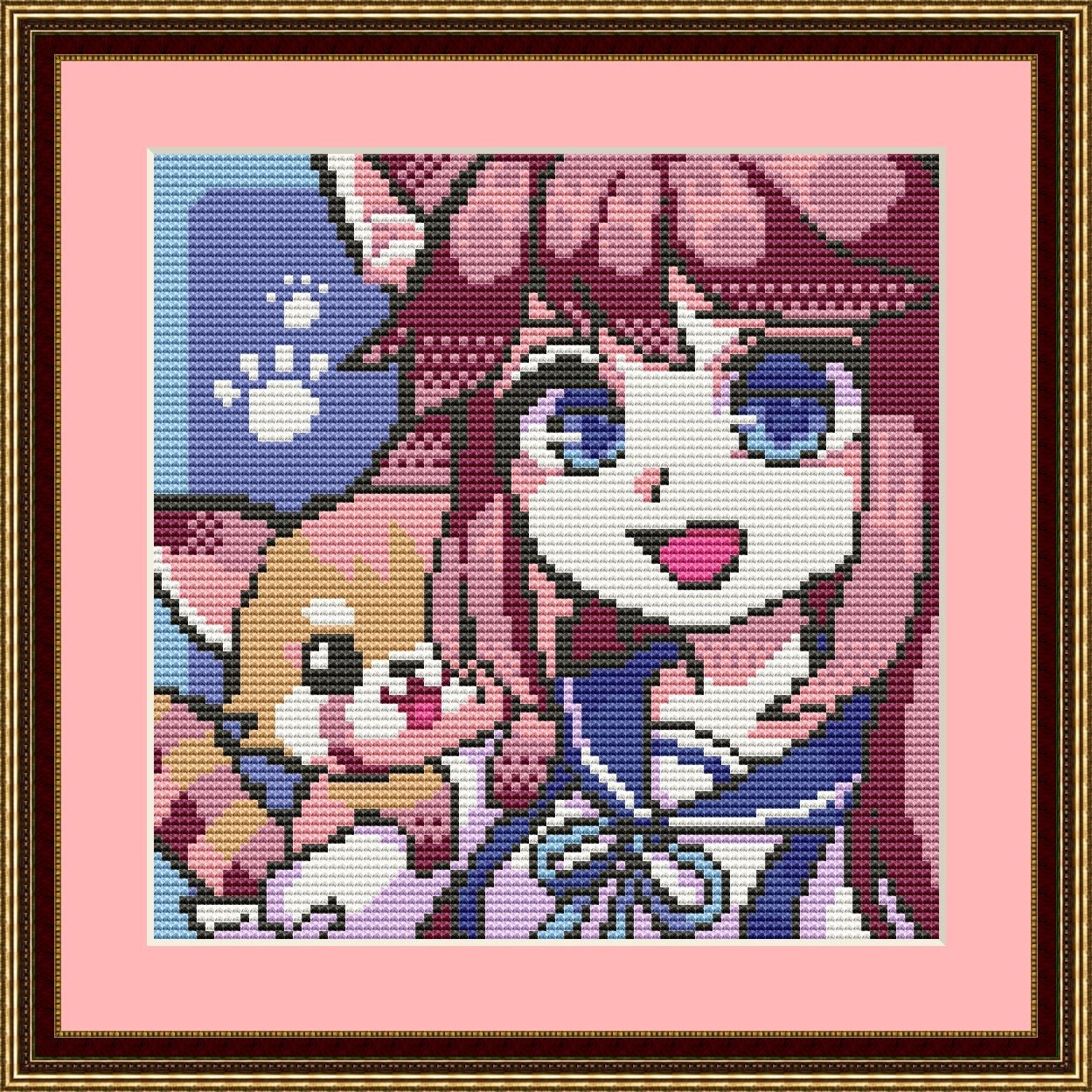 Anime Stitch Pattern Kawaii Cross Stitch Kawaii Frame Kawaii Fanart ...