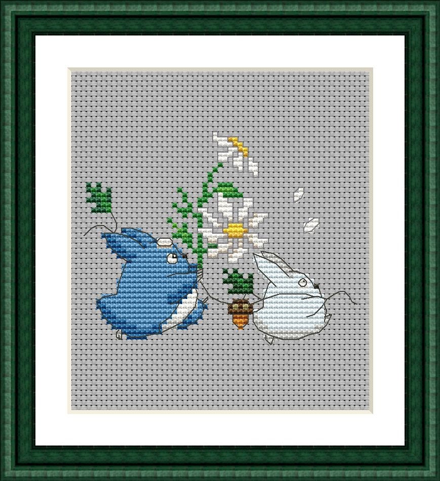 Totoro Laputa Gift Anime Hayao Miyazaki Totoro Cross Stitch Small Cross ...