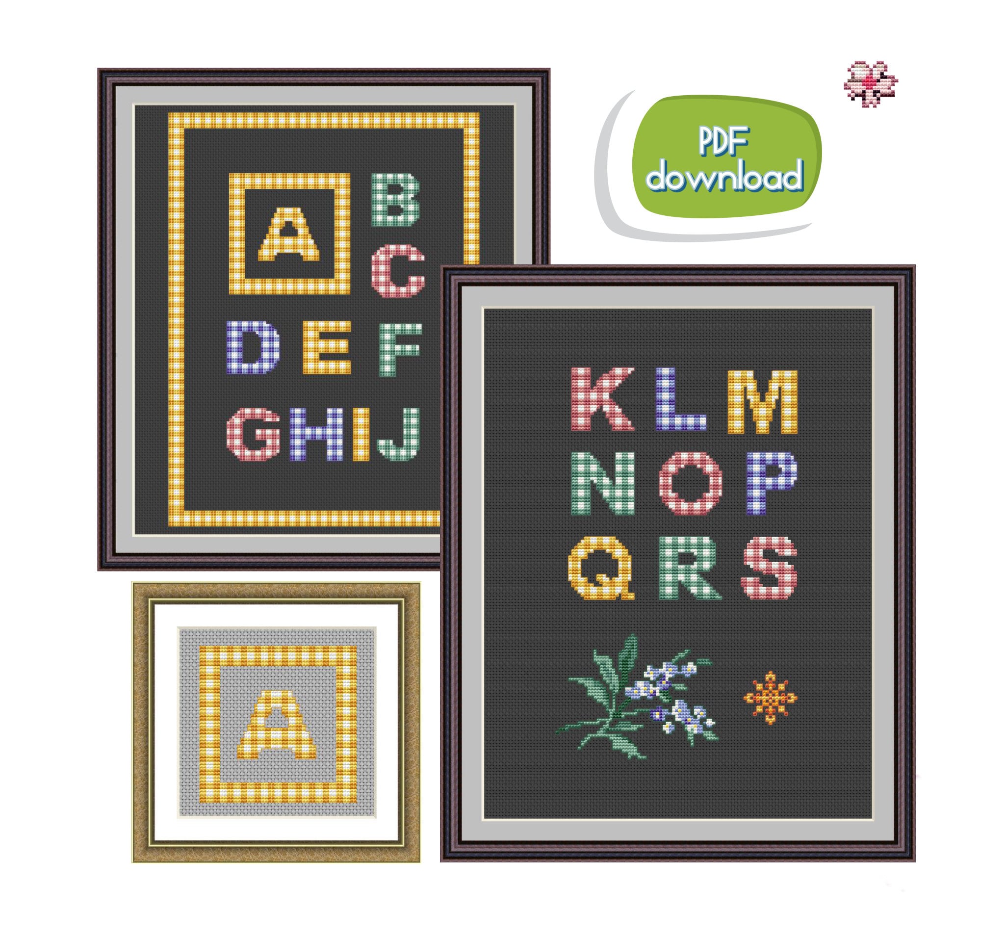 Stitch Alphabets Alphabet Chart Alphabet Font Style Cross Stitch Font ...