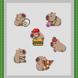 Capy Pdf Pattern Capy Birthday Capybara Embroidery Cute Capy Capybara Cross PDF Funny Capy ...