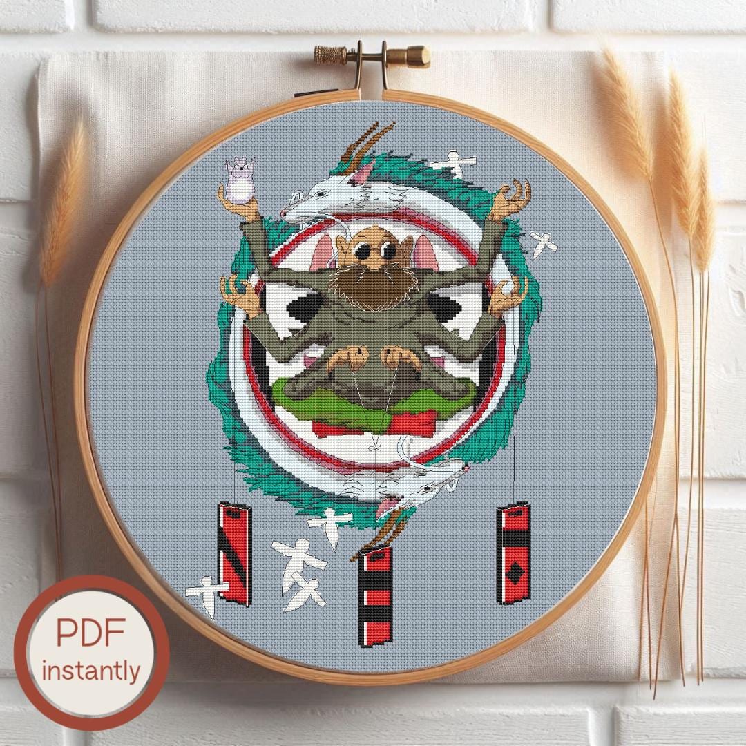 Boiler Room Spirit Cross Stitch Pattern PDF – Multi-armed Worker in ...