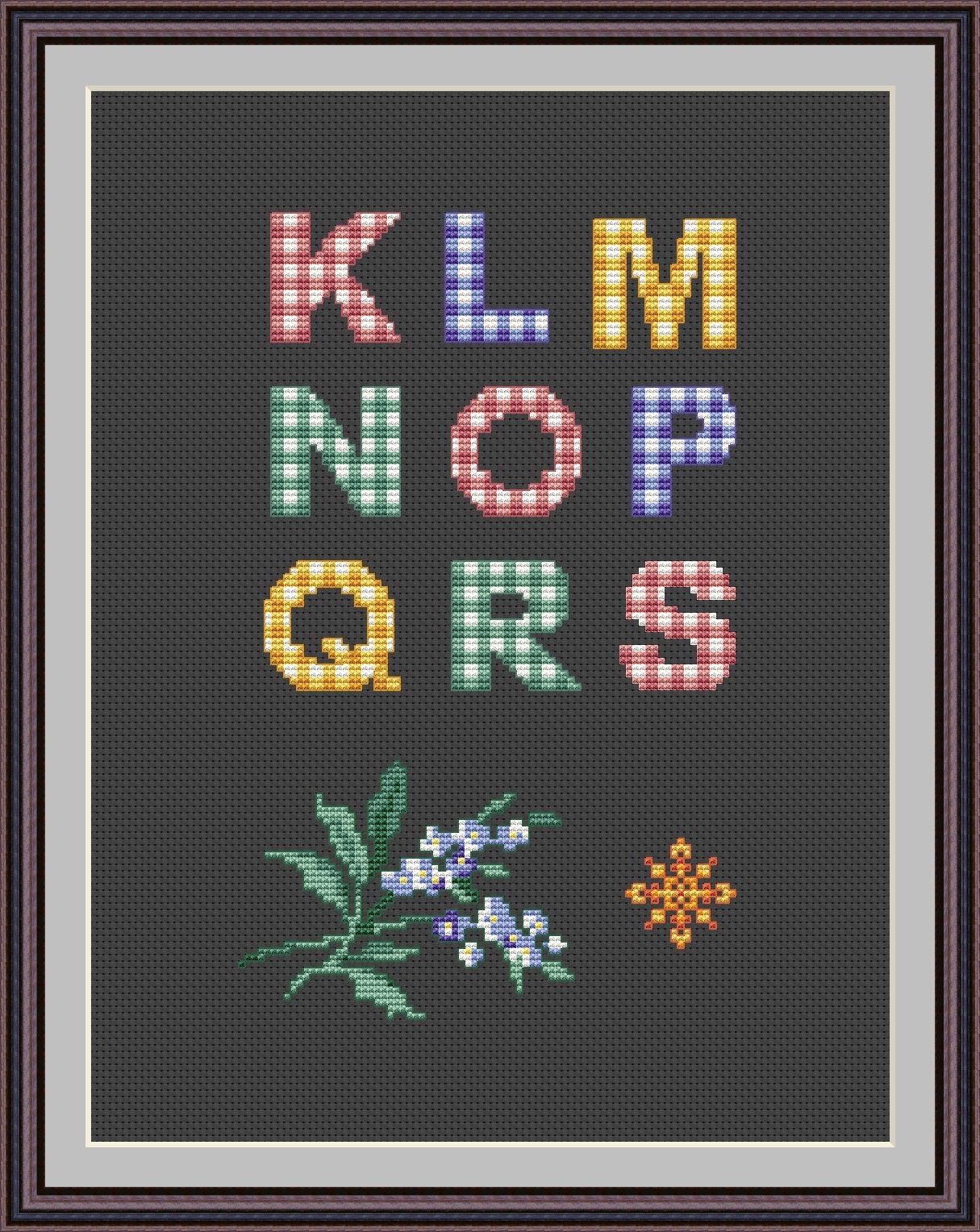 Stitch Alphabets Alphabet Chart Alphabet Font Style Cross Stitch Font ...