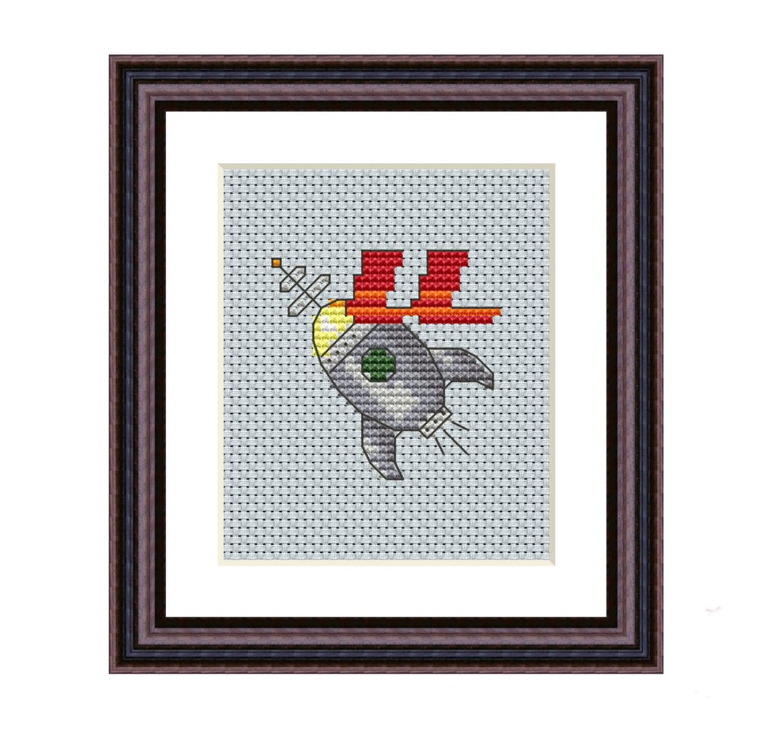 U Cross Stitch Space Cross Stitch Rocket Cross Stitch Boy Cross Stitch ...