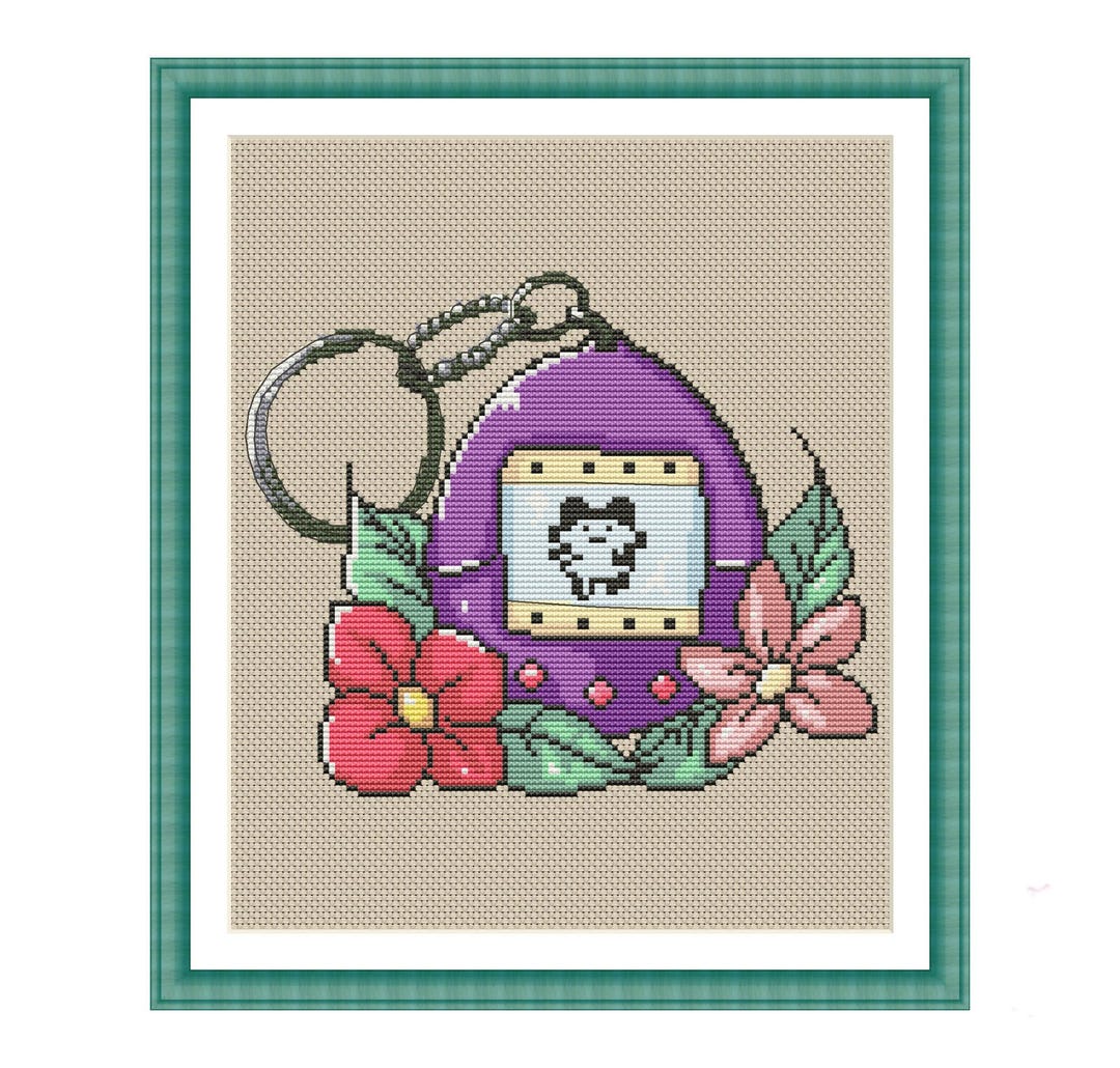 Tamagotchi Virtual Pet Gaming Cross Stitch Tamagotchi Pattern ...