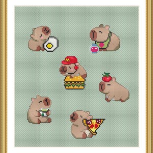 Capy Pdf Pattern Capy Birthday Capybara Embroidery Cute Capy Capybara ...