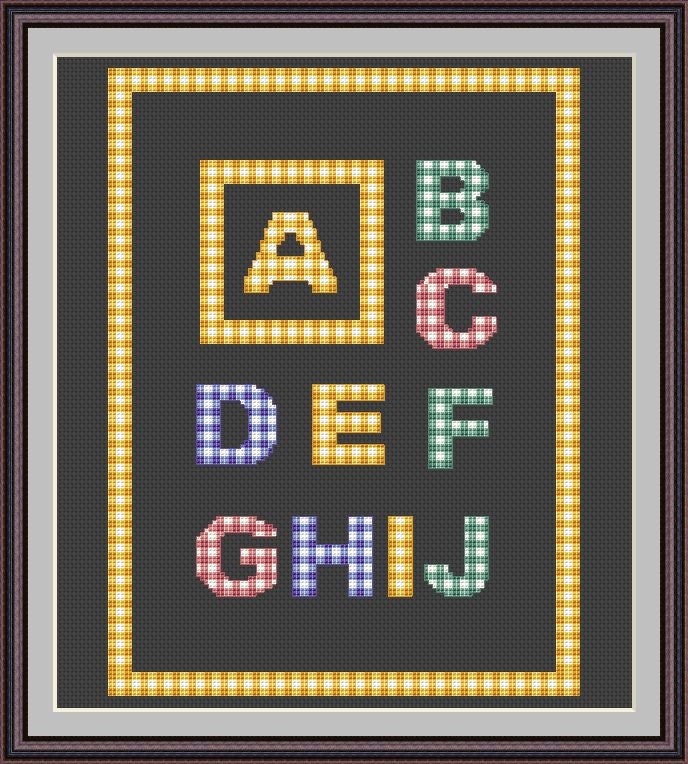 Stitch Alphabets Alphabet Chart Alphabet Font Style Cross Stitch Font ...