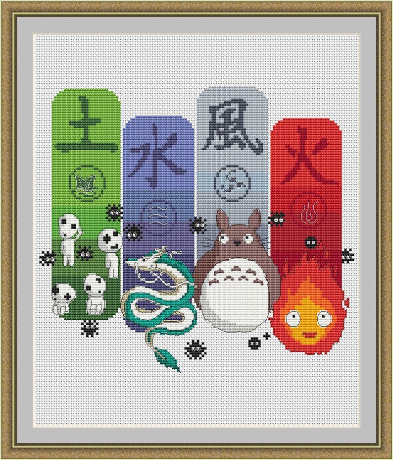 Manga Anime Cross Howl's Miyazaki Ghibli Fanart Anime Stitch Pattern ...