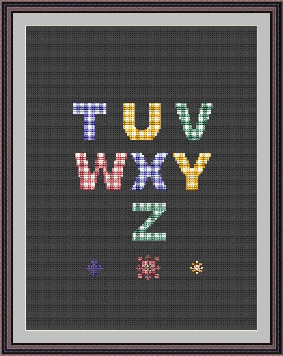 Stitch Alphabets Alphabet Chart Alphabet Font Style Cross Stitch Font ...