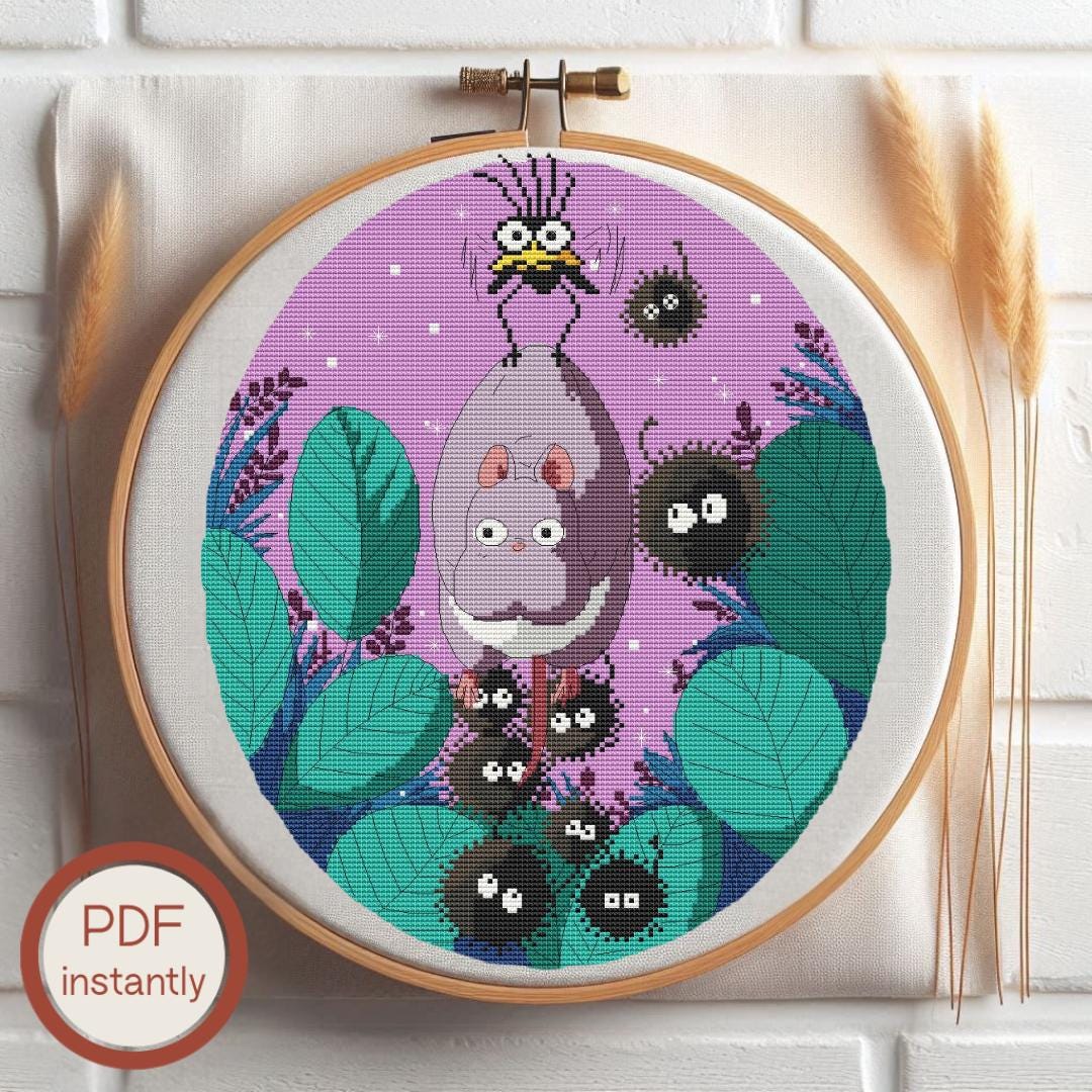 Miyazaki Movie Ghibli Aesthetic Anime Stitch Pattern Ghibli Movie ...