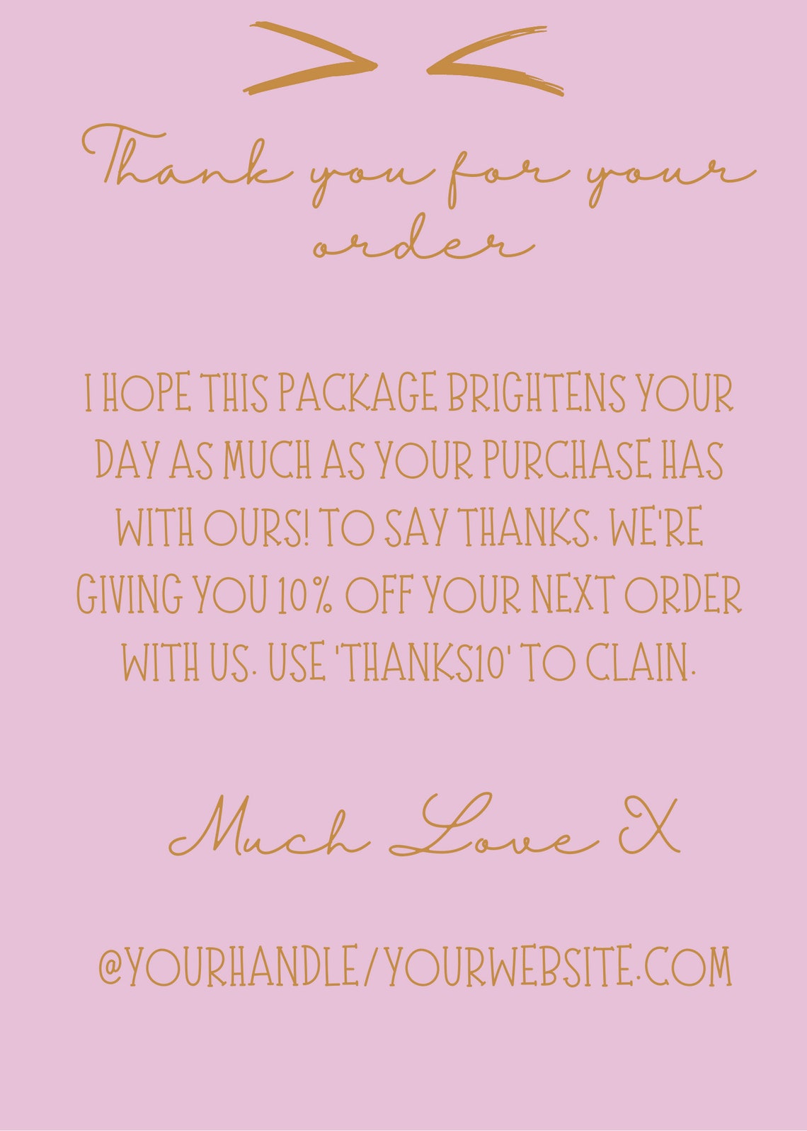 Modern and Cute Digital Cards, Printable Thank You Card, Small Business ...