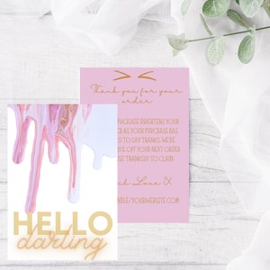 Modern and Cute Digital Cards, Printable Thank You Card, Small Business ...