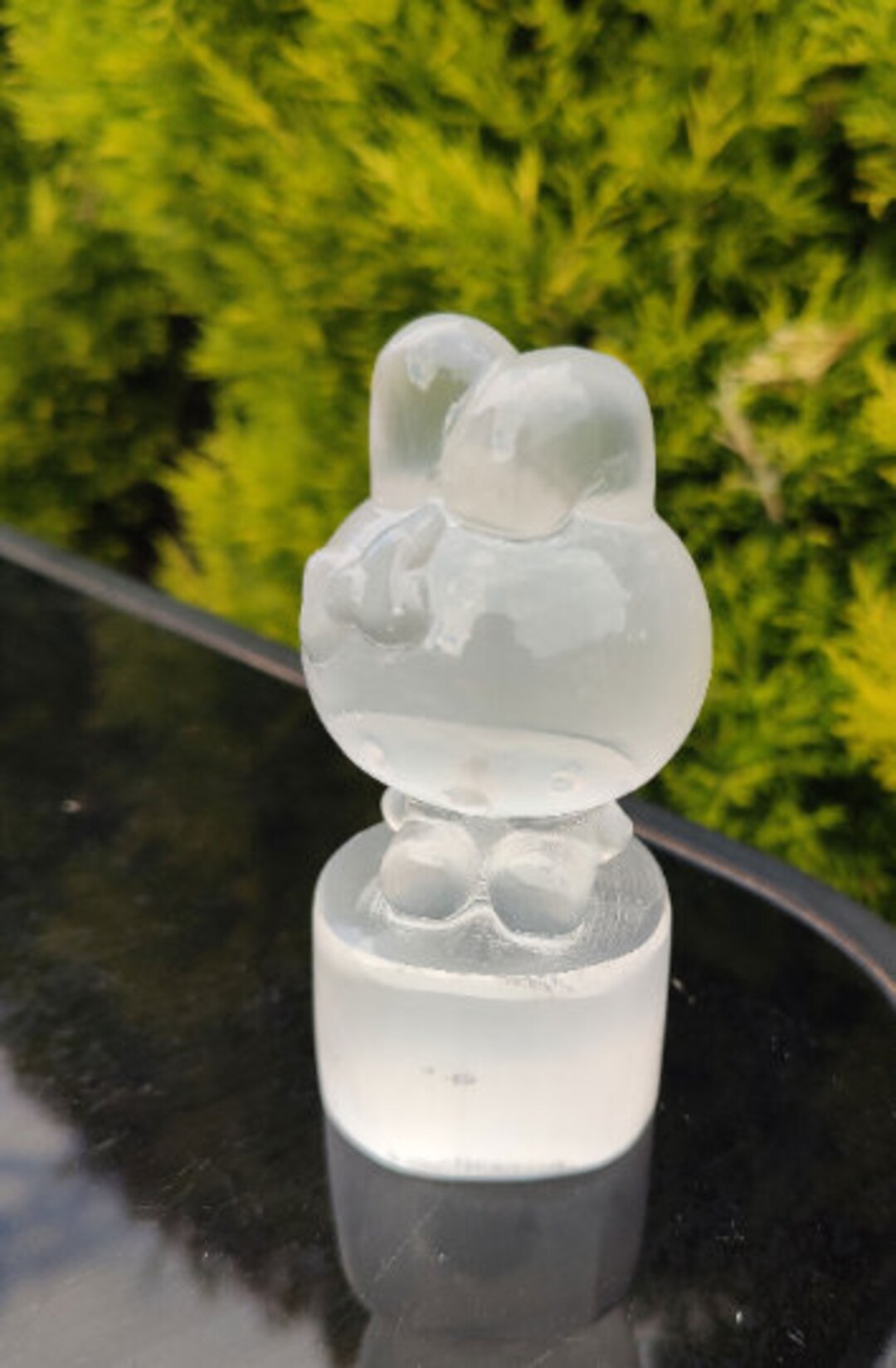 Selenite Cartoon Cat Shaped Carving Form Crystal Healing Stone for the ...