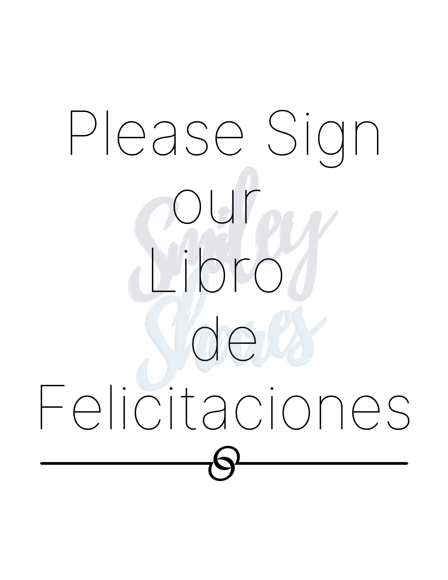 Spanglish Wedding Signs - Etsy