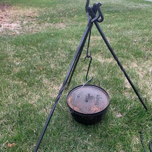 Hand Forged Campfire Cookset With Adjustable Swing Arms heavy Duty and ...
