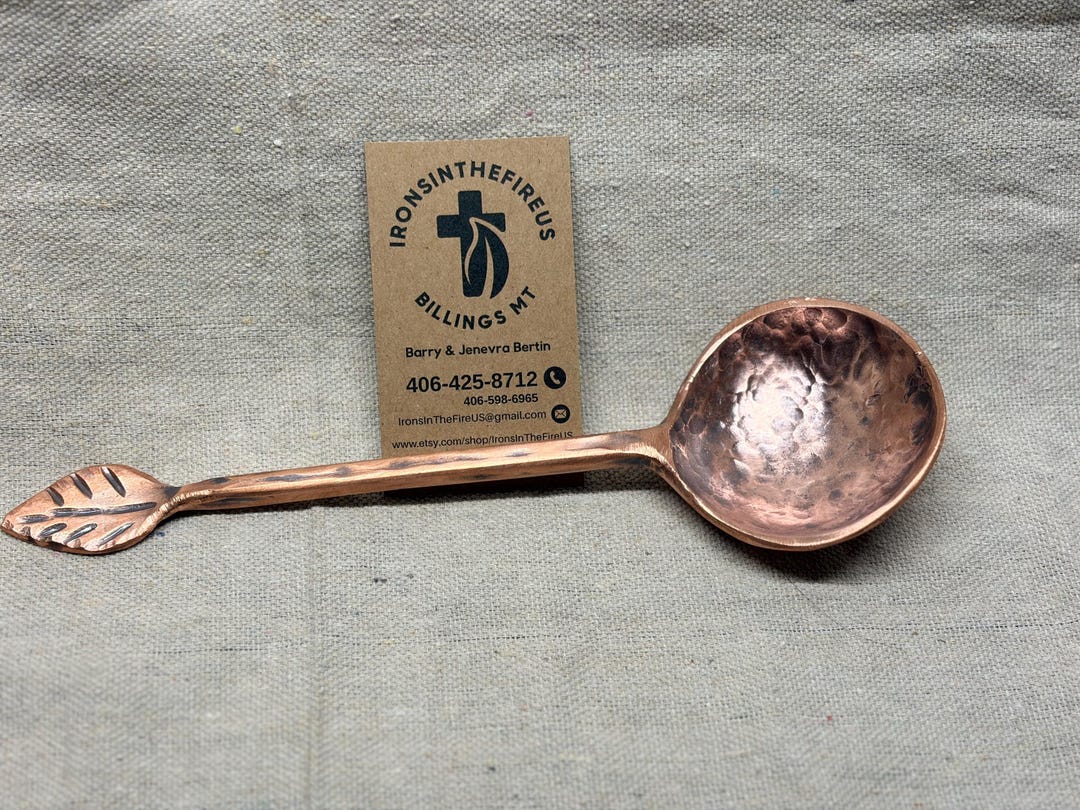 Larger Textured Hobbit Scoop, Copper, Leaf - Etsy