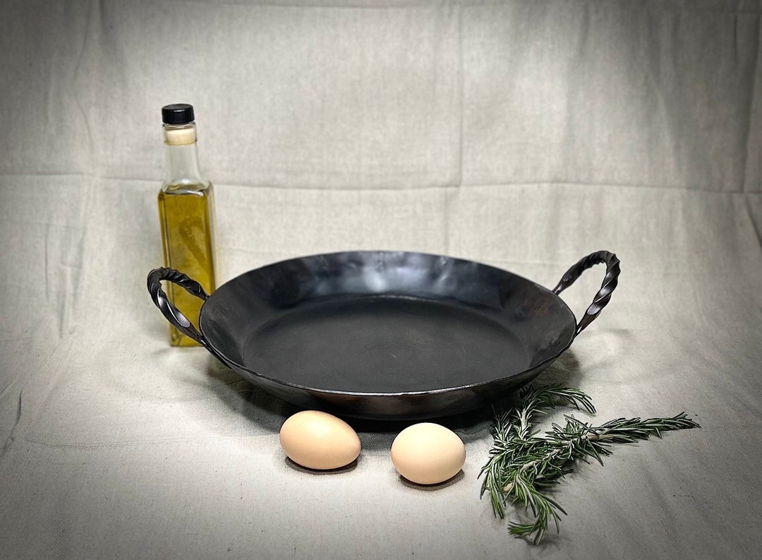 Blacksmith, Handmade, Carbon Steel Paella Pan (roasting Pan) 13 Inch ...