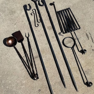 Hand Forged Campfire Cookset With Adjustable Swing Arms (heavy Duty ...