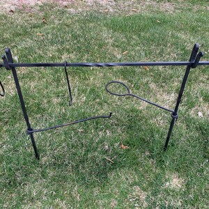 Hand Forged Campfire Cookset With Adjustable Swing Arms (heavy Duty ...