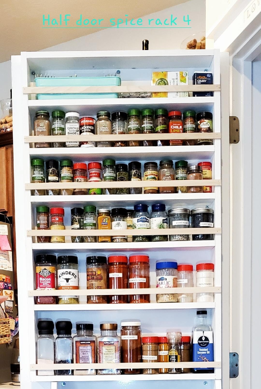 Full Door Spice Rack: Extra Tall Farmhouse Pantry Organizer - Etsy