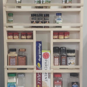 Farmhouse Door Mount Spice Rack: Extra Tall Pantry Organizer - Etsy