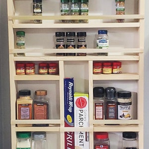 Full Door Spice Rack: Extra Tall Farmhouse Pantry Organizer - Etsy
