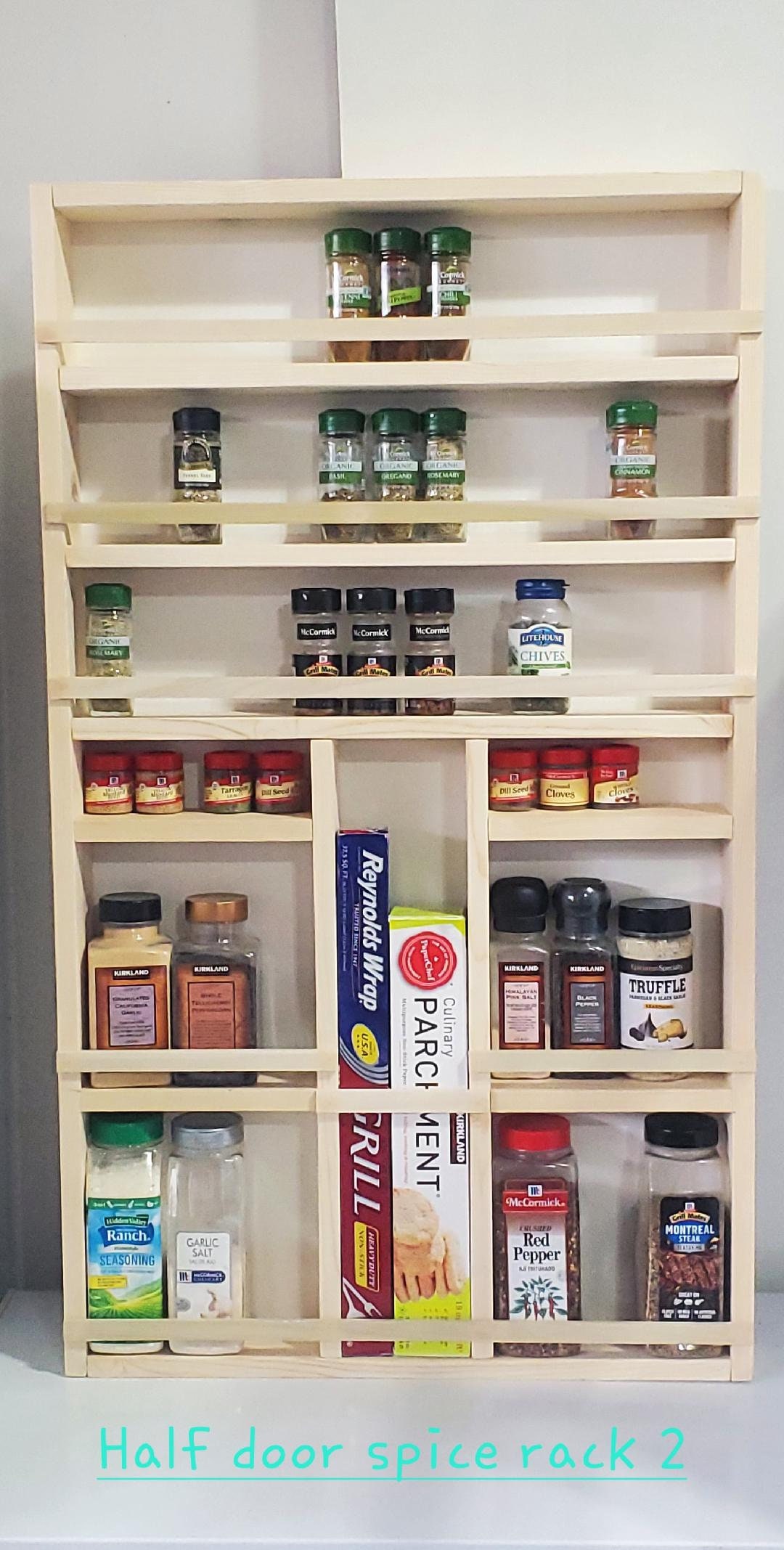Full Door Spice Rack: Rustic Farmhouse Pantry Organizer - Etsy