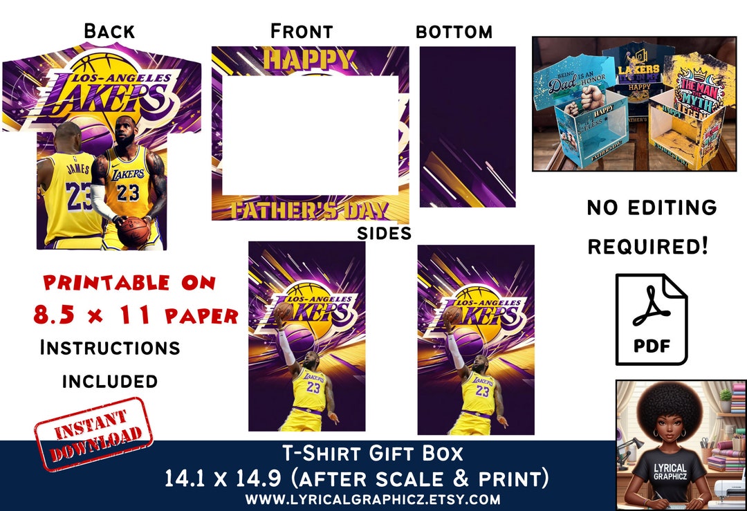 T-shirt Gift Box Template, PNG File, Sports Gift Box, Jersey Gift Box ...