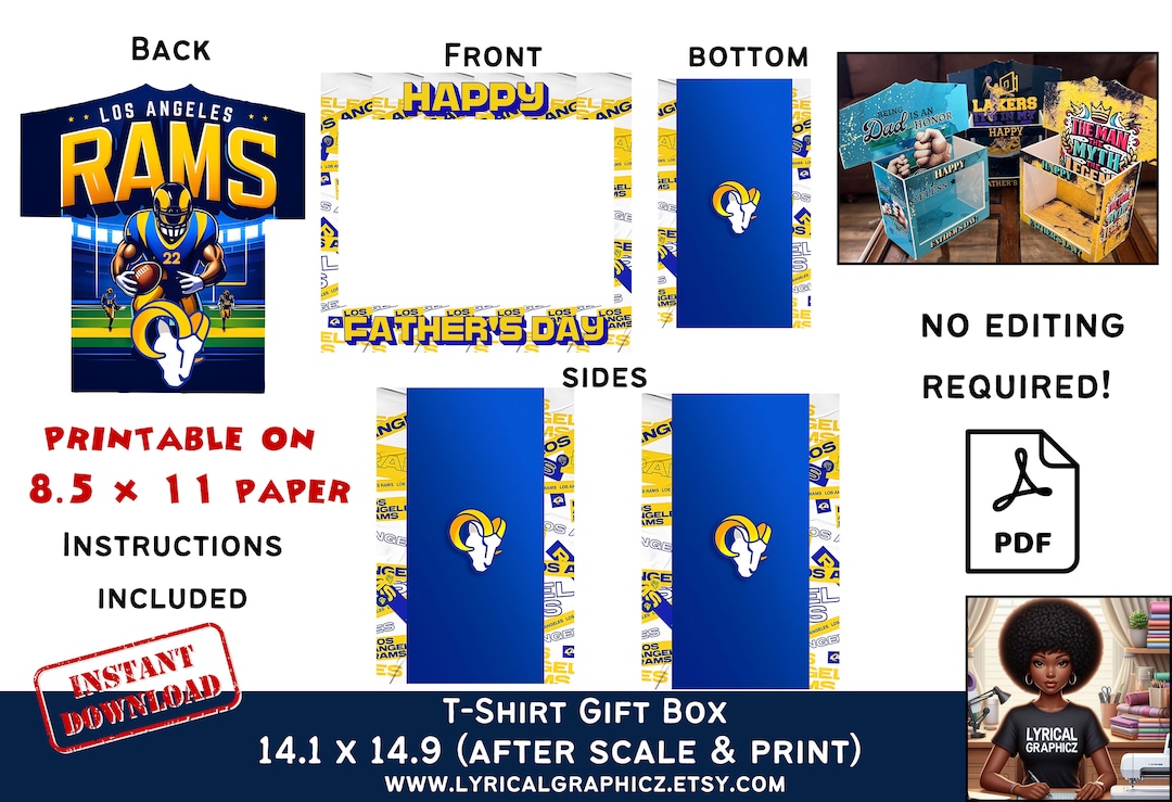 T-shirt Gift Box Template, PNG File, Sports Gift Box, Jersey Gift Box ...