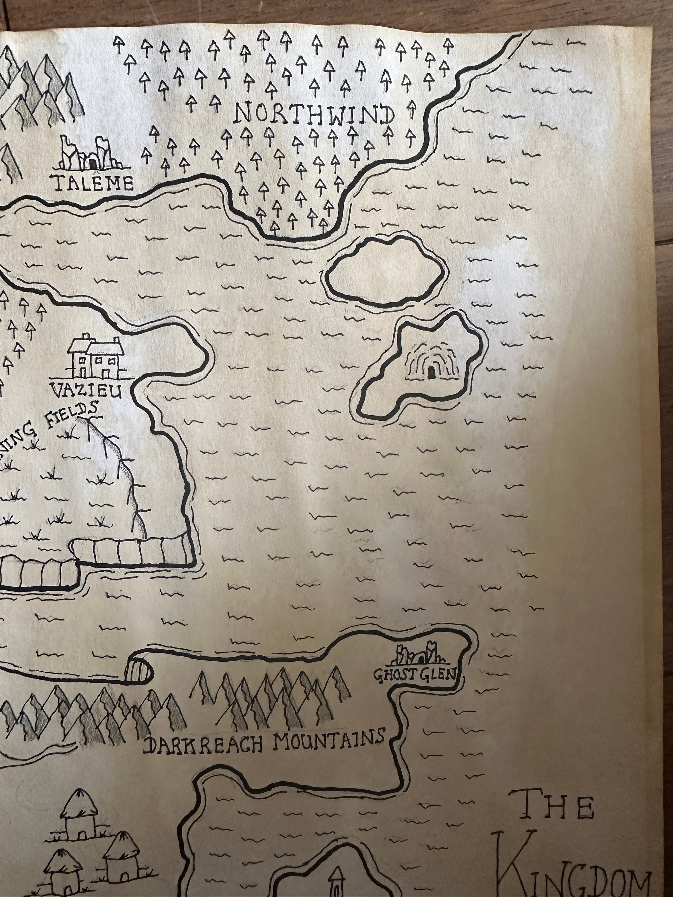 Dungeons and Dragons Hand Drawn Campaign Map - Etsy