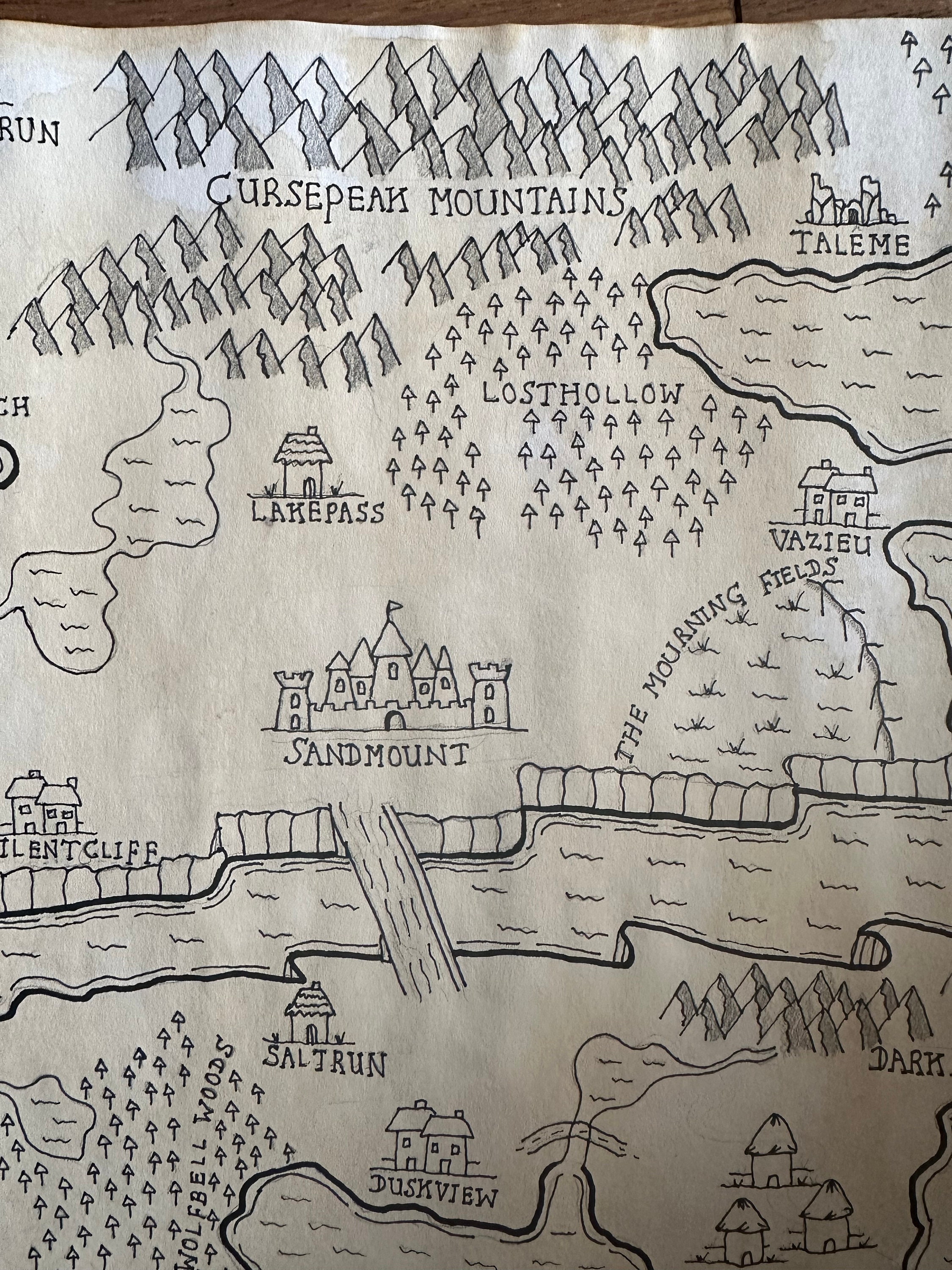 Dungeons and Dragons Hand Drawn Campaign Map - Etsy