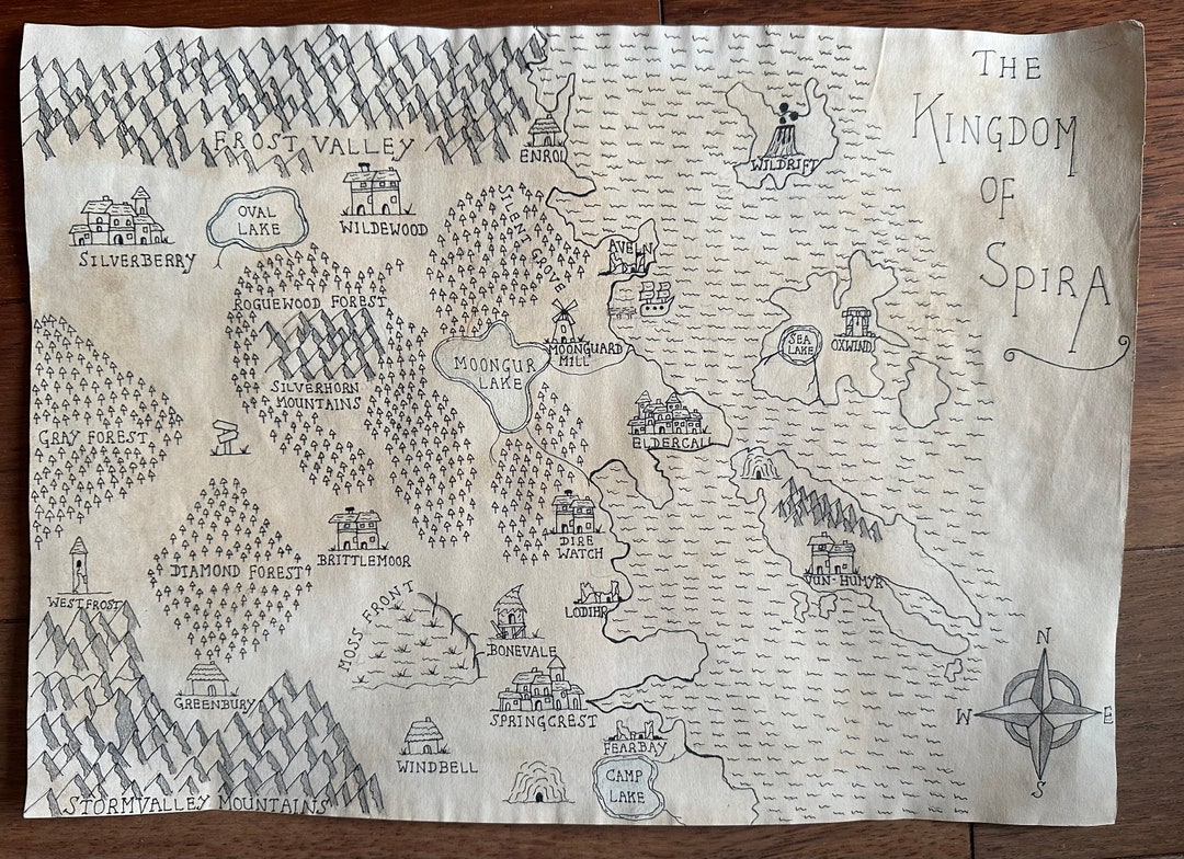 Dungeons and Dragons Custom Hand Drawn Campaign Map - Etsy